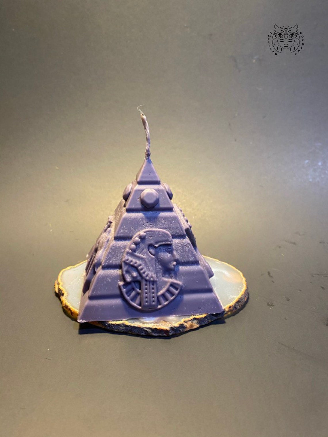 Pharaoh Pyramid Scented Candle / Egyptian Goddess Art / - Etsy