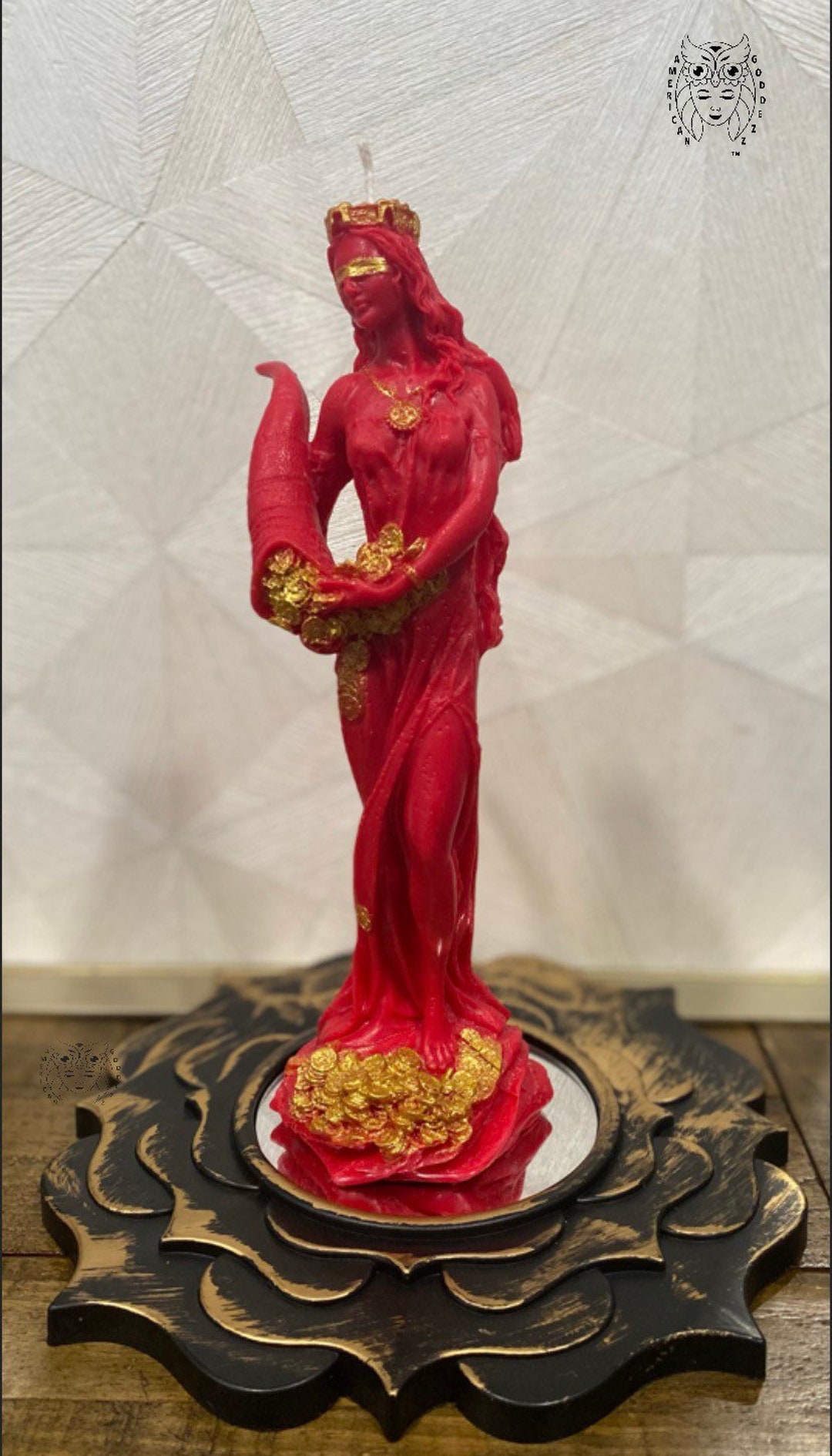 Fortuna Goddess Scented Candle / Fortuna Statue / Fortuna Goddess - Etsy