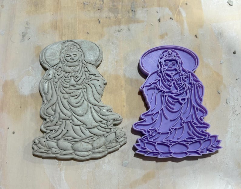 Kwan Yin Cookie Cutter and Embosser Set | Spiritual Guanyin Stamp for ...