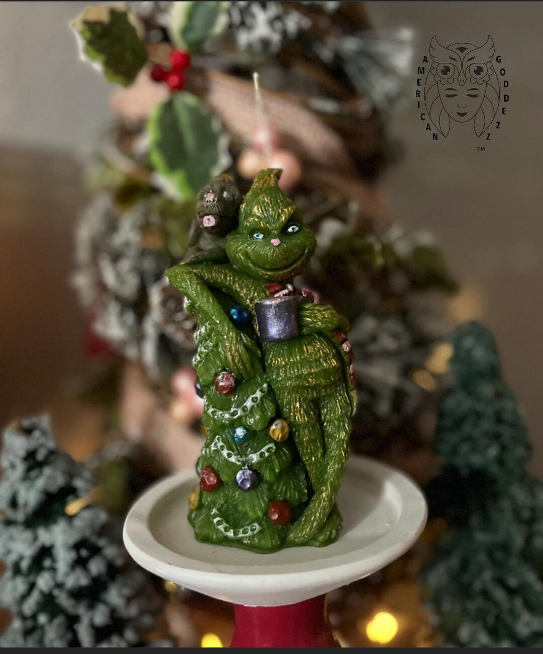 Christmas Grinch Scented Candle / Christmas Decor / Homemade Candle - Etsy