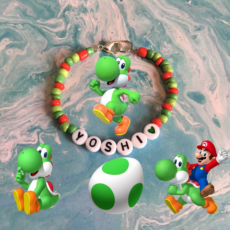 Yoshi Inspired Seed Bead Bracelet | Etsy