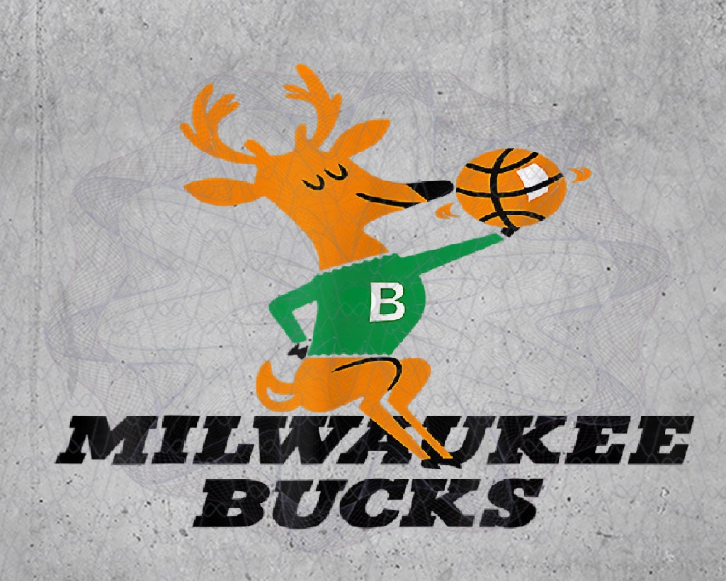 Milwaukee Bucks Vintage Logo Milwaukee Bucks NBA Basketball | Etsy