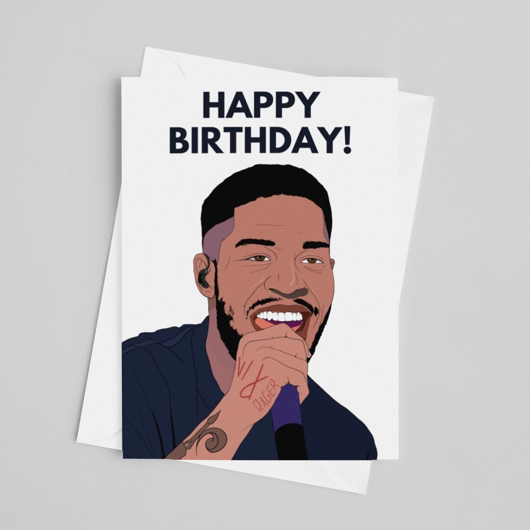 Rapper Birthday Card Customized Party Celebration Card for - Etsy