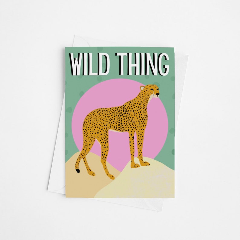 Wild Thing Birthday Card Happy Birthday Card Animal - Etsy