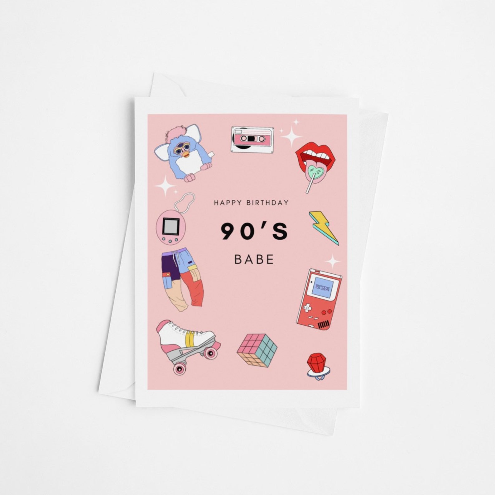 90s Babe Birthday Card Funny 90s Theme Gifts Happy - Etsy
