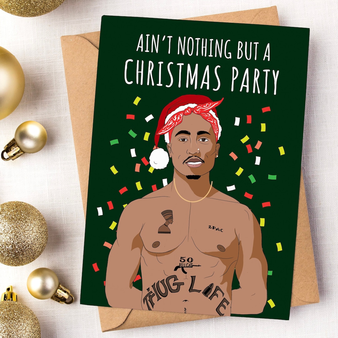Gangsta Party Christmas Card Customized Christmas - Etsy