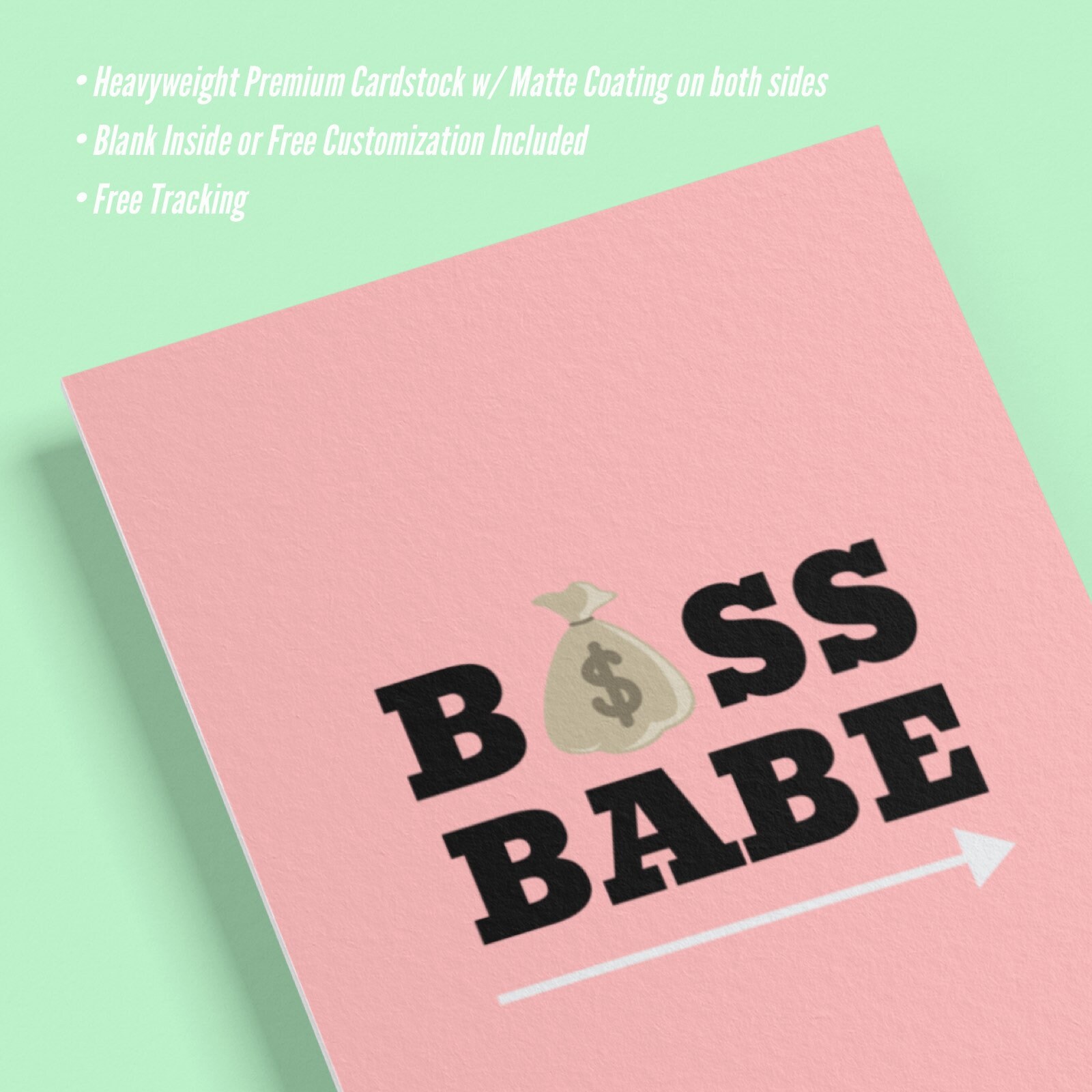 Boss Babe Customized Encouragement Card Girlfriend - Etsy