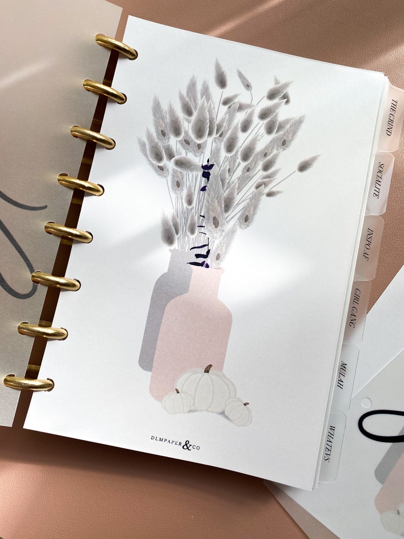 Fall Art Paper Planner Inserts - Etsy