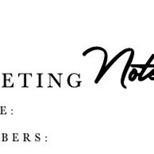 Meeting Notes Inserts for Productivity - Etsy