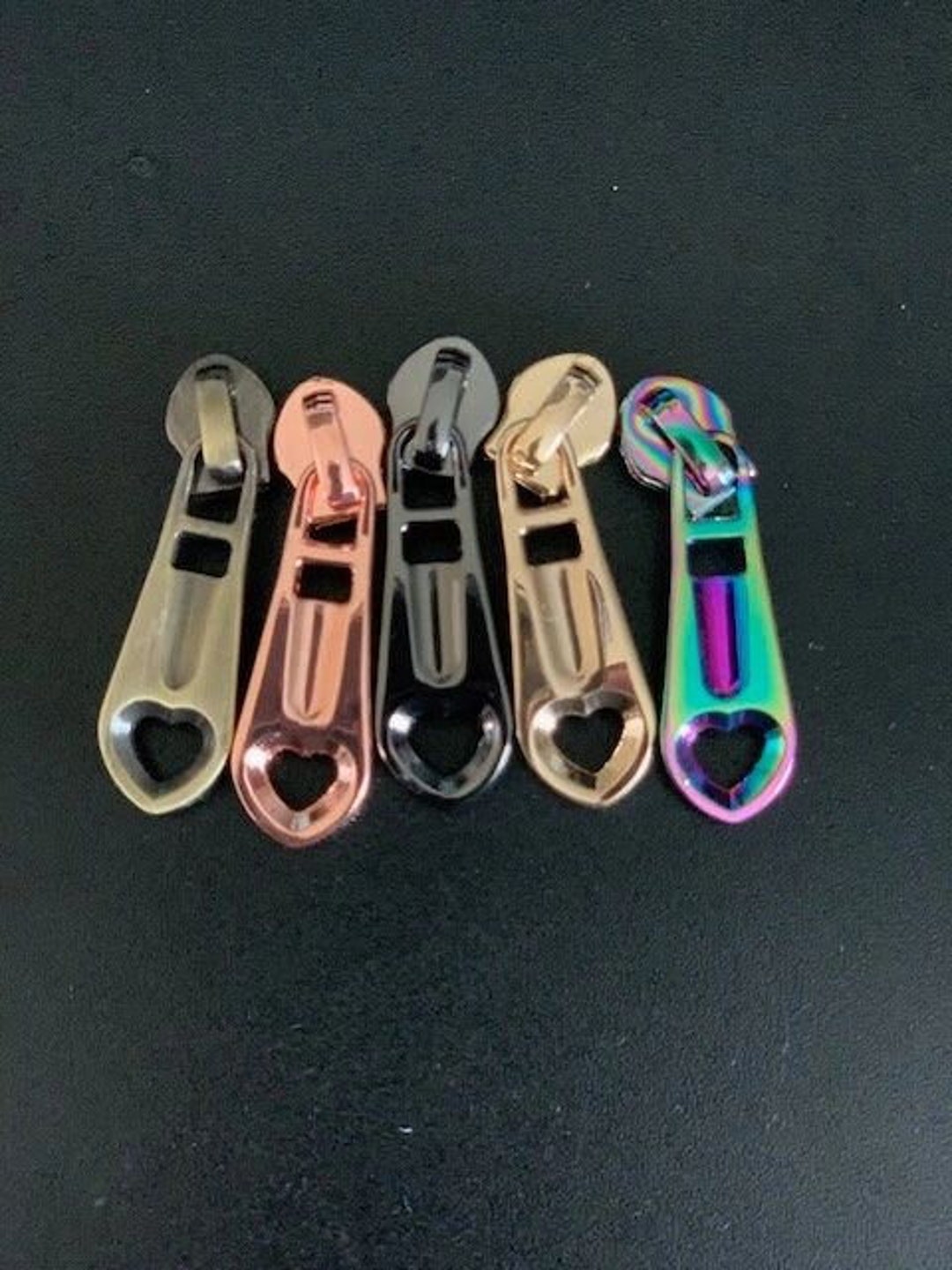Metal #5 Zipper Pulls, Heart Shaped - Single - Etsy