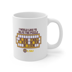 LSU STTDB Puzzle Ceramic Mug, Purple and Gold Coffee Mug, LSU Football ...