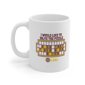 LSU STTDB Puzzle Ceramic Mug, Purple and Gold Coffee Mug, LSU Football ...
