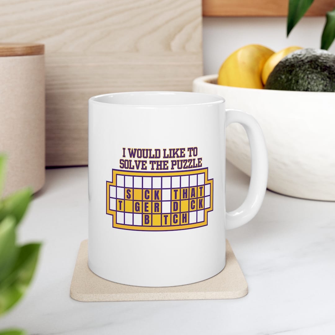 LSU STTDB Puzzle Ceramic Mug, Purple and Gold Coffee Mug, LSU Football ...