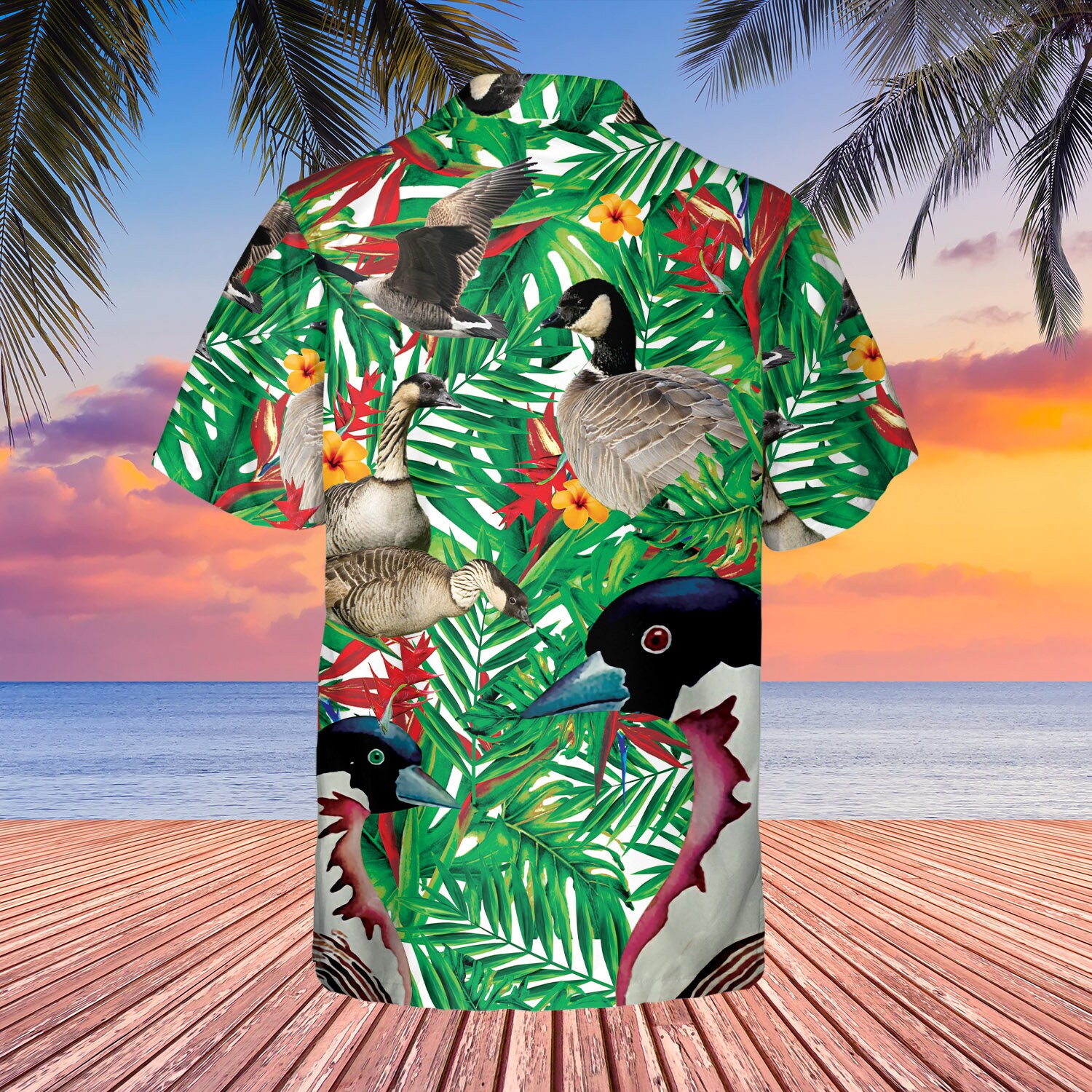 Nene Bird Hawaiian Shirt, Bird Lover Shirt, Hawaii Shirt, Beach Shirt ...