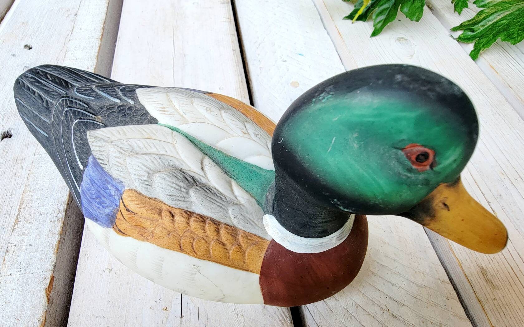 Vintage Ceramic Mother Baby Duck Statue Set. Two Ceramic - Etsy