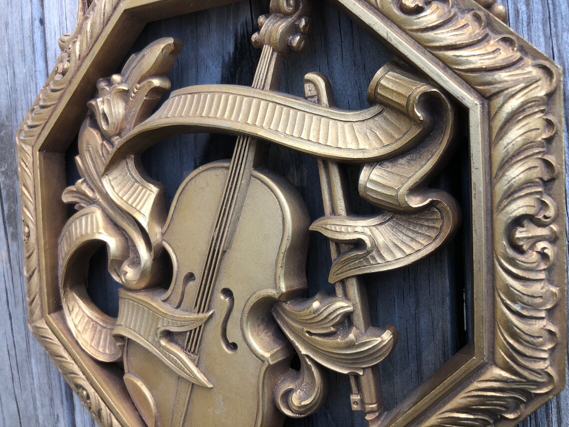 Vintage Syroco Inc Cello Violin Musical Wall Plaque. Farmhouse | Etsy