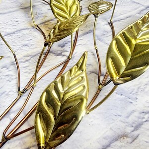 Vintage Copper Brass Leaf Wall Decor. FALL Autumn Antique Oak Tree ...