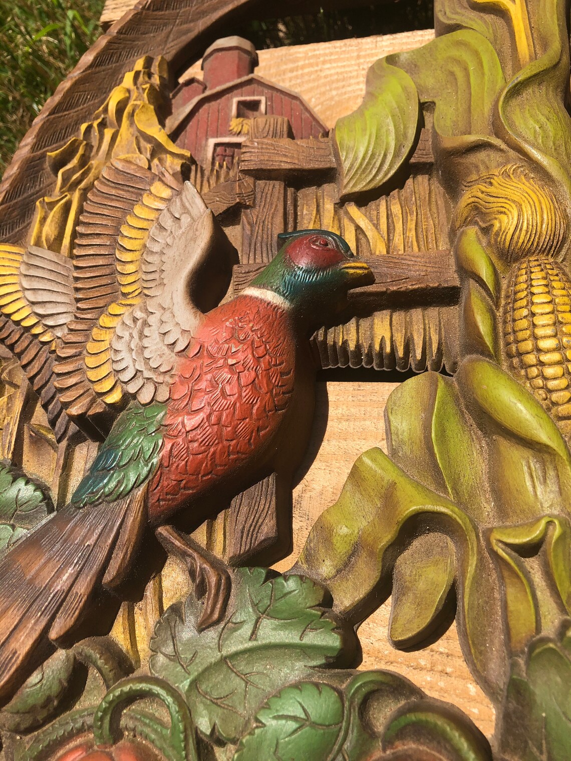 Vintage Burwood 1970s Wall Art. Colorful Fall Autumn Harvest Farmhouse ...