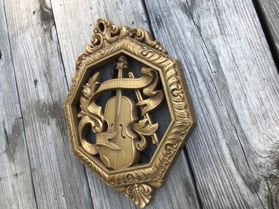Vintage Syroco Inc Cello Violin Musical Wall Plaque. Farmhouse | Etsy