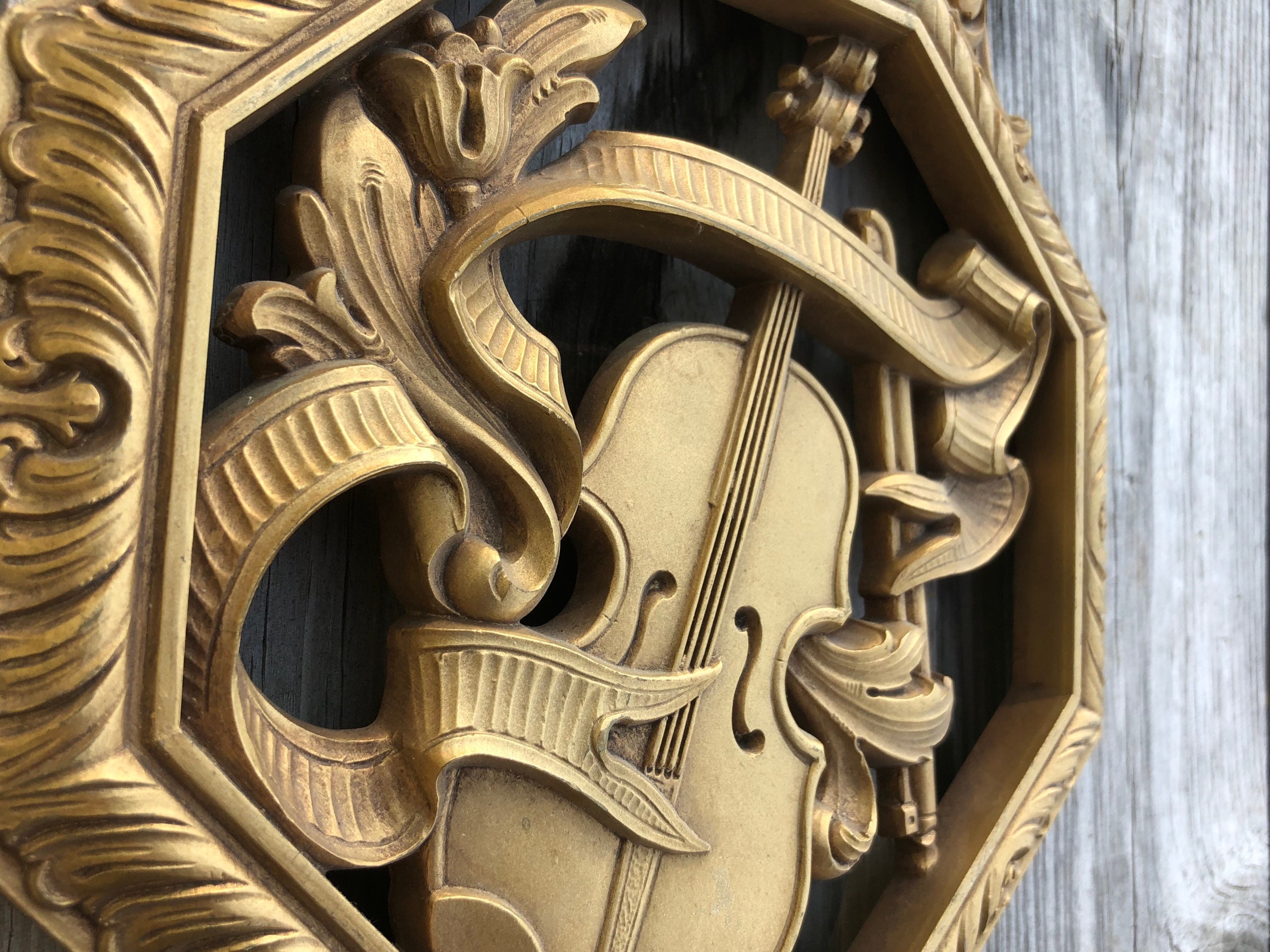 Vintage Syroco Inc Cello Violin Musical Wall Plaque. Farmhouse | Etsy