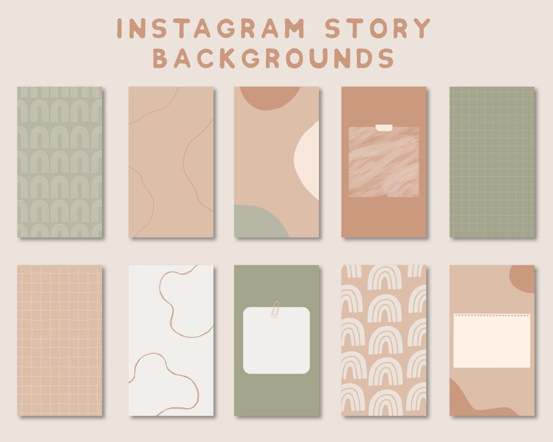 10 Instagram Story Backgrounds Instagram Templates Blank Etsy