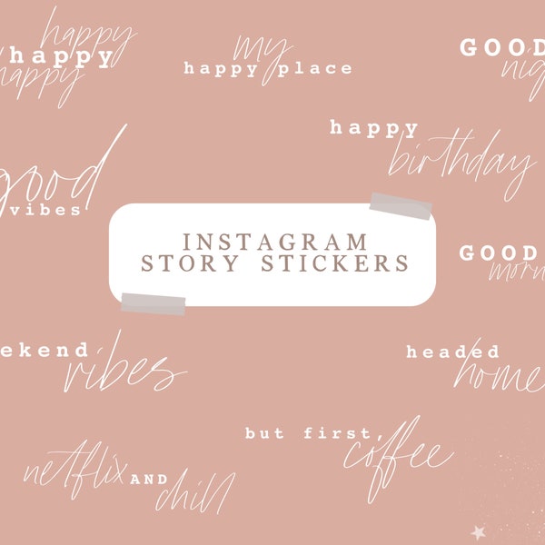 Instagram Overlay Stickers - Etsy