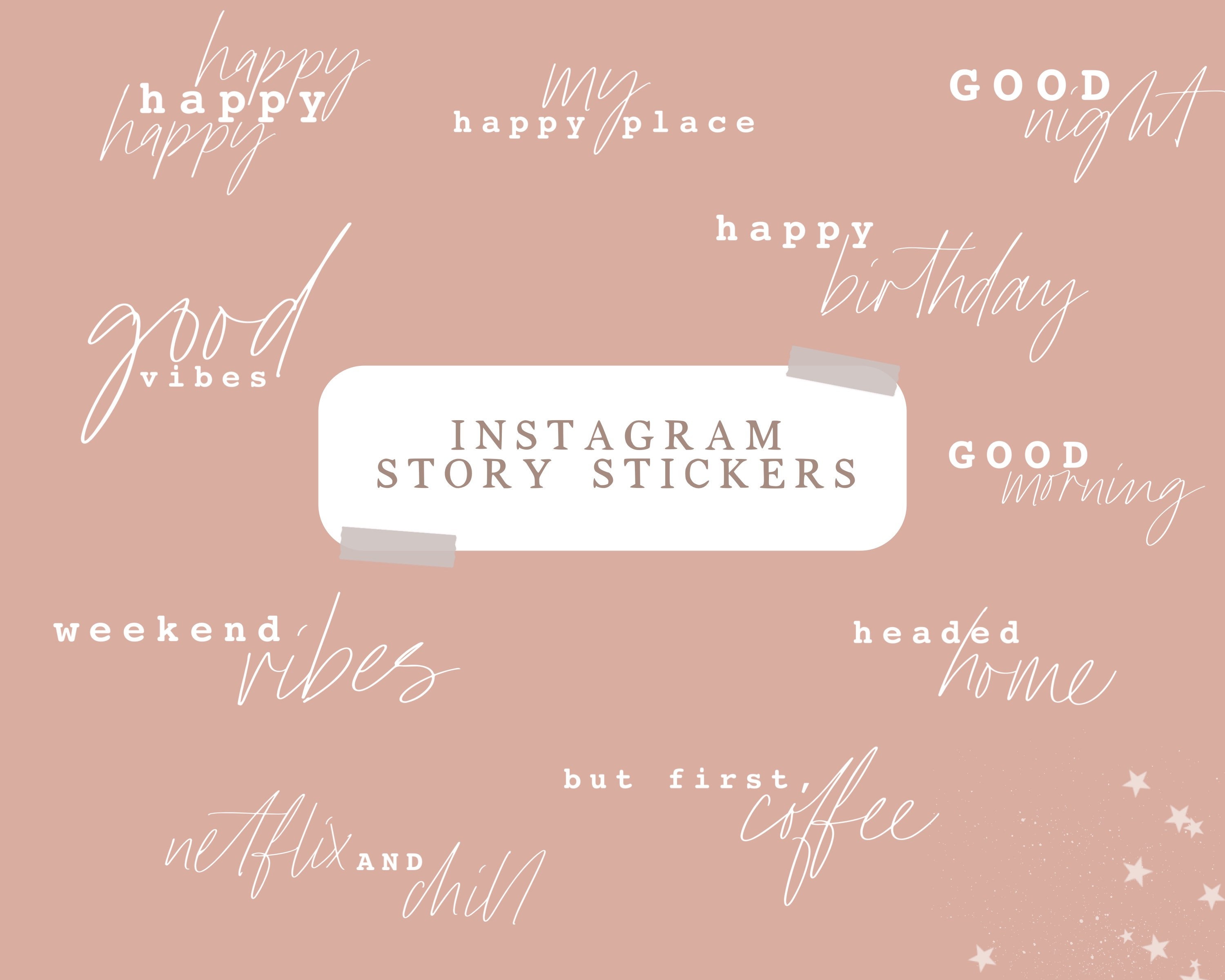 30 Instagram Story Stickers Days of Week Instagram Overlay - Etsy
