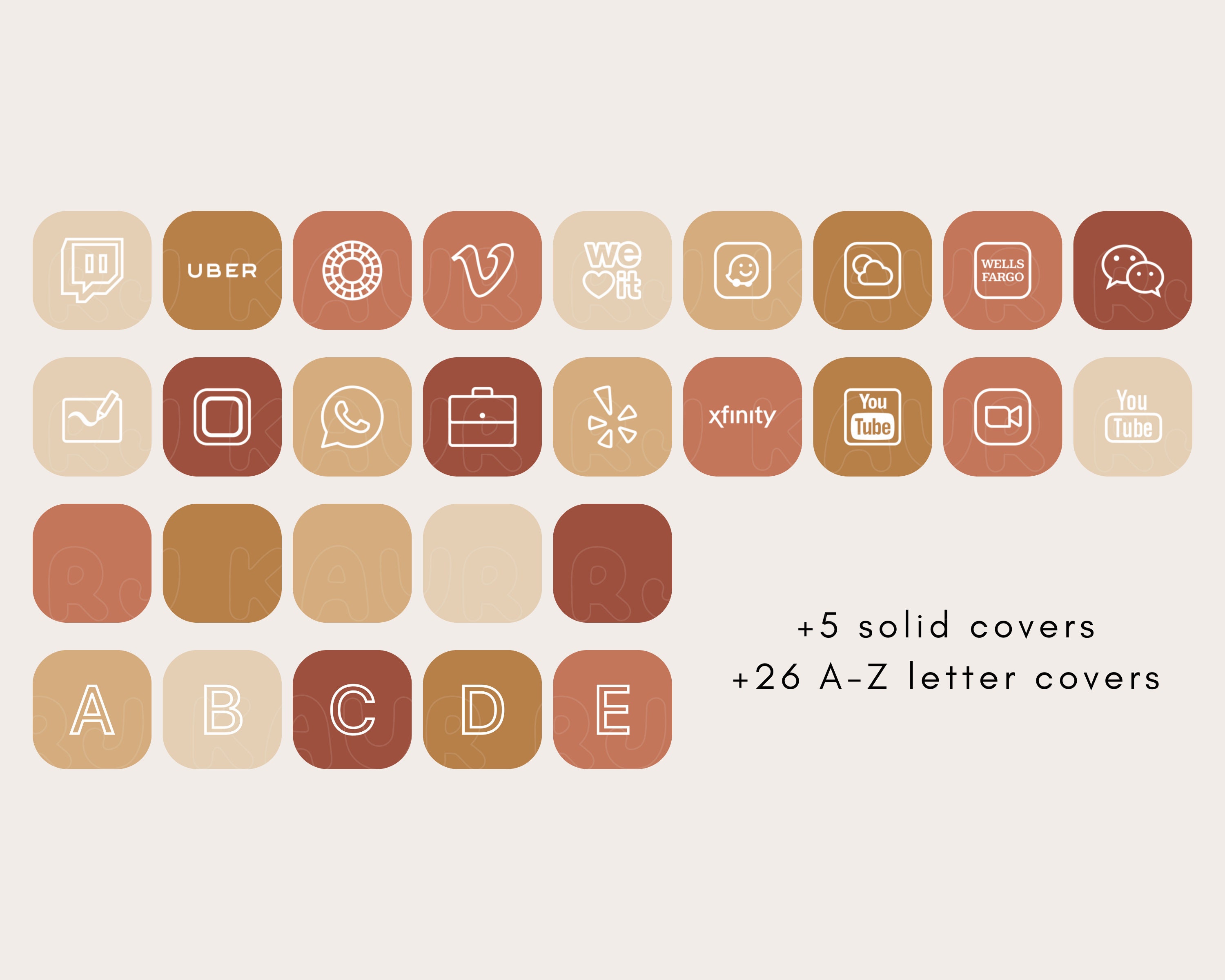 Fall/holiday Themed Ios/android App Icons Ios14 Widget | Etsy