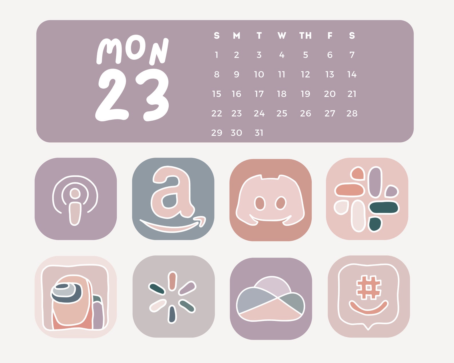 Muted Pastel Doodle Ios/android App Icons | 200+ Icons Bundle - Etsy