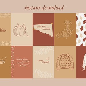 Autumn Collage Kit thanksgiving/halloween 20 Handmade Images/instant ...