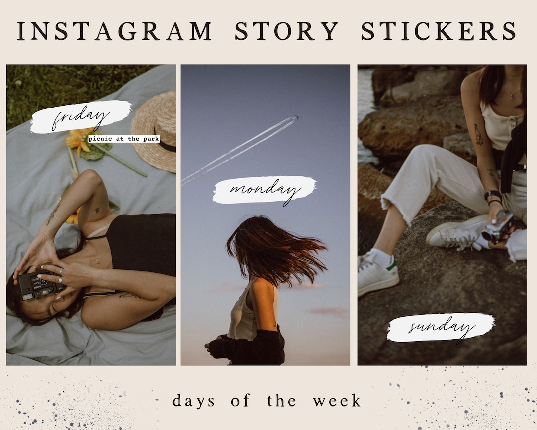 Days of Week PNG Stickers for Instagram Stories & Digital Planners - Etsy