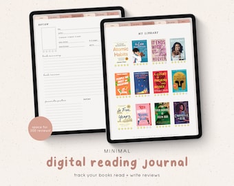 The Book Club Digital Reading Journal Book Reviews Reading Tracker for ...