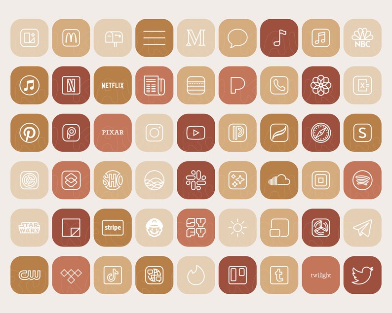 Fall/holiday Themed Ios/android App Icons Ios14 Widget | Etsy