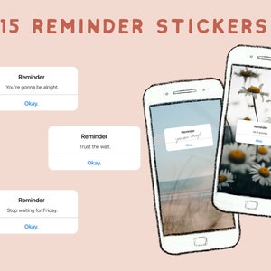 15 Instagram Story Stickers, iPhone Reminder PNG Sticker - Etsy