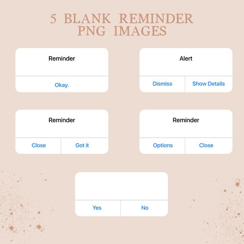 5 Blank Iphone Reminder PNG Stickers Instagram Story - Etsy