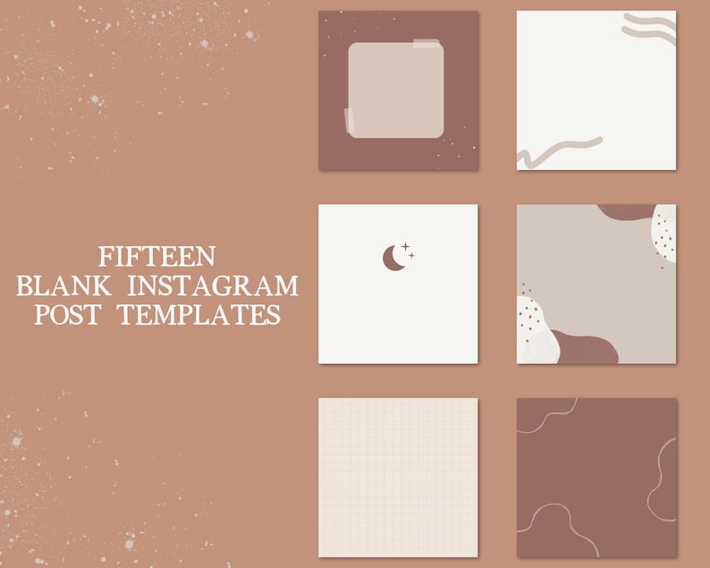 15 Blank Instagram Post Templates | Social Media Posts | Instagram ...