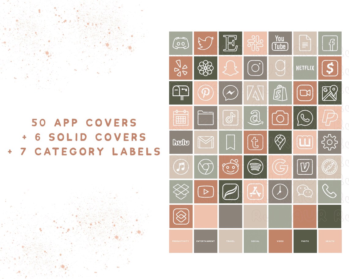 63 Ios App Icons Ios14 Widget Photos Widgetsmith Shortcuts - Etsy