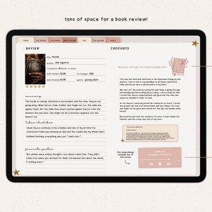 Minimal Digital Reading Journal | Book Reviews | Reading Tracker for ...