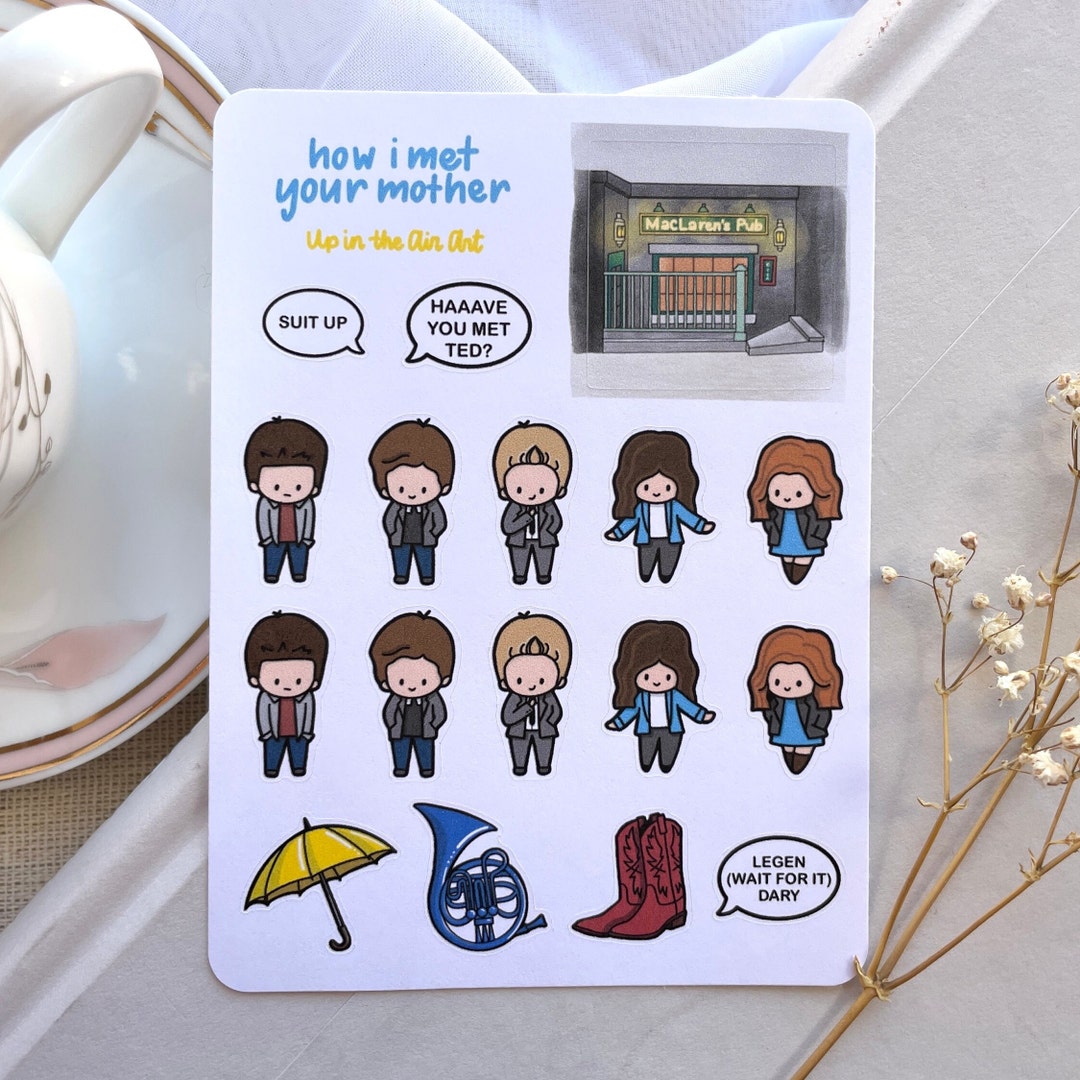 How I Met Your Mother Sticker Sheet, Bullet Journal Stickers, Planner ...