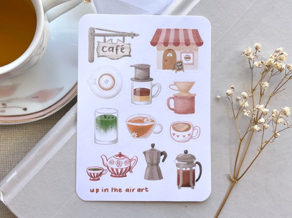 Cafe Sticker Sheet Bullet Journal Stickers Planner Stickers | Etsy