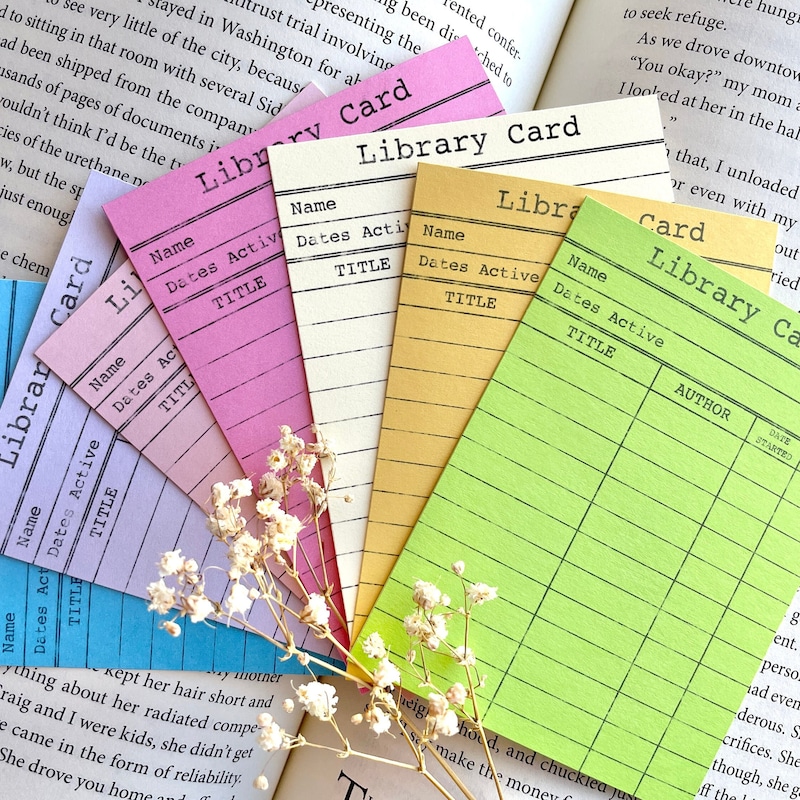 Library Card - Etsy