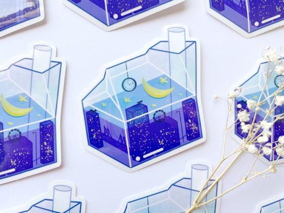 Milky Stars Waterproof Vinyl Sticker Laptop Sticker - Etsy