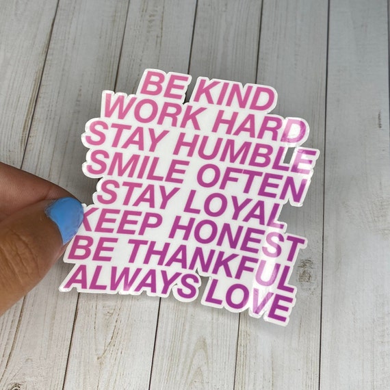 Paper Stay Humble Clear Sticker Planner Sticker Water Bottle Sticker ...