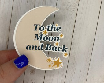 To the Moon Sticker | Etsy