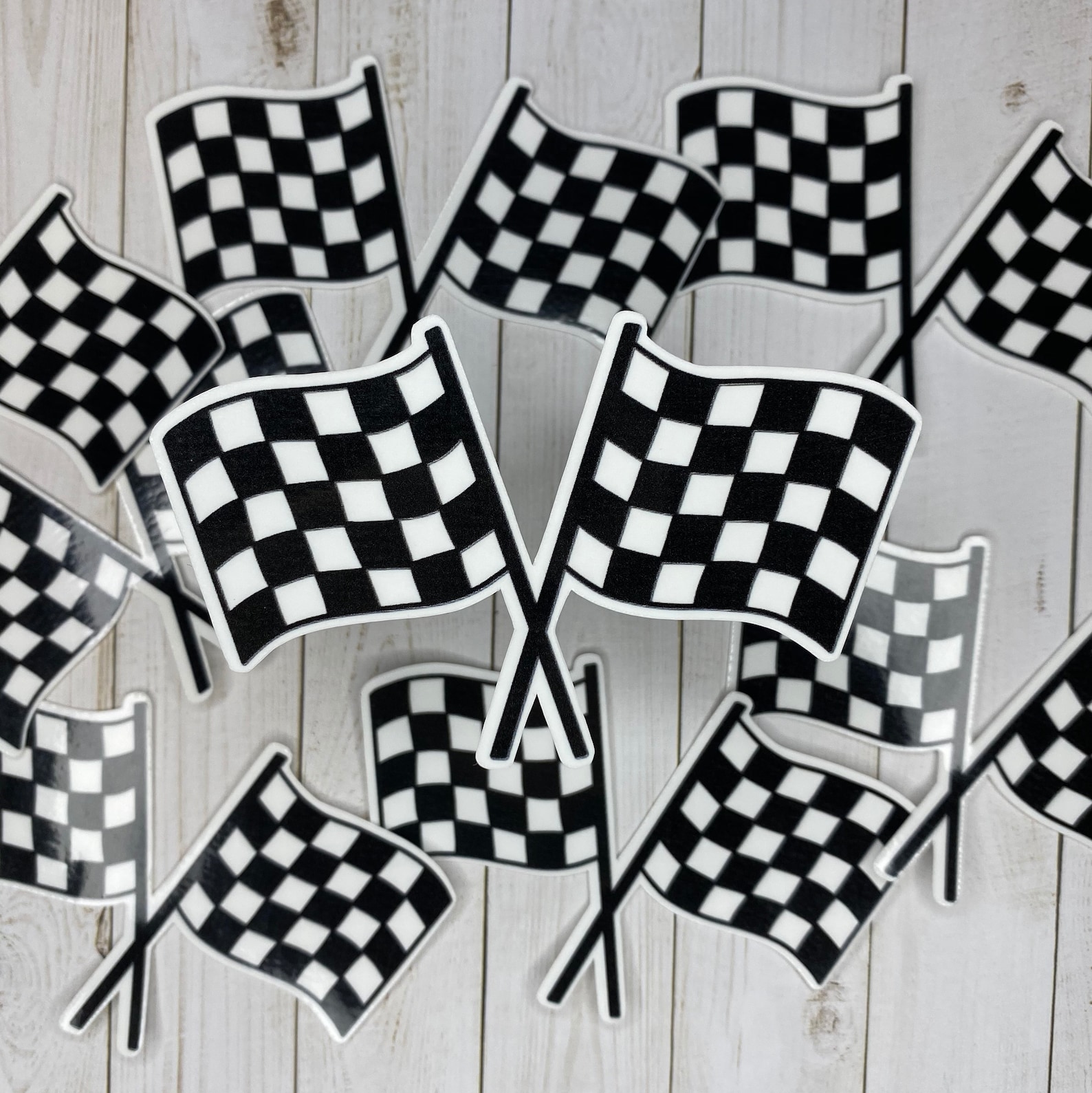 Checkered Flags Sticker Racing Sticker Laptop Sticker - Etsy