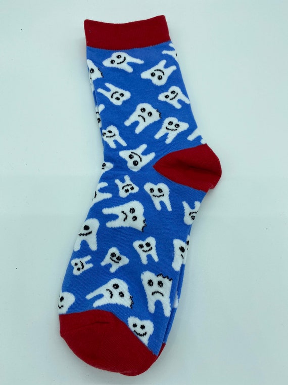 Dental Socks Blue Dental Socks Teeth Socksdental Assisstant | Etsy