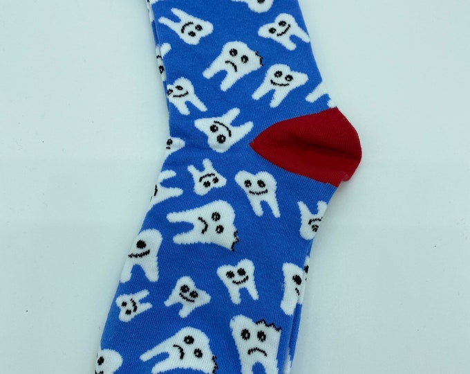 Dental Socks, Blue Dental Socks, Teeth Socks,dental Assisstant Gift ...