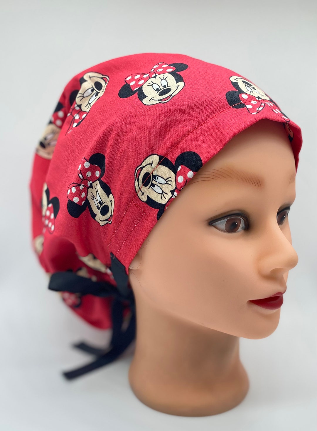 Mini Mouse Scrub Cap With Buttons, Disney Inspired Nurse Scrub Hat ...