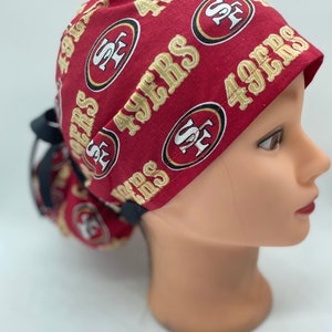 49ers Scrub Cap for Women Unisex Scrub Cap Nfl Scrub Cap - Etsy