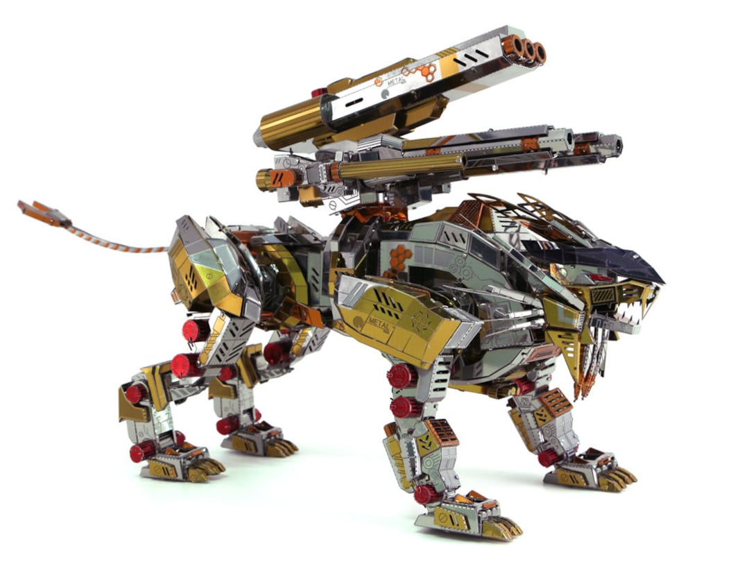 Roaring Lion 3D Metal Model DIY Assemble Puzzle Jigsaw Building Toy ...